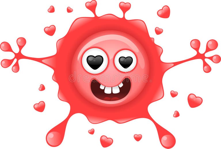 Lover Funky Splat Character Stock Vector - Illustration of smiling ...