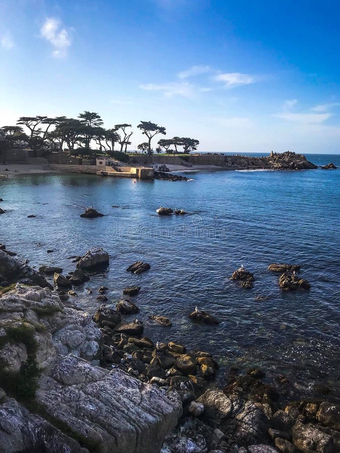 Lover's Point At Pacific Grove, California. Stock Image - Image of ...