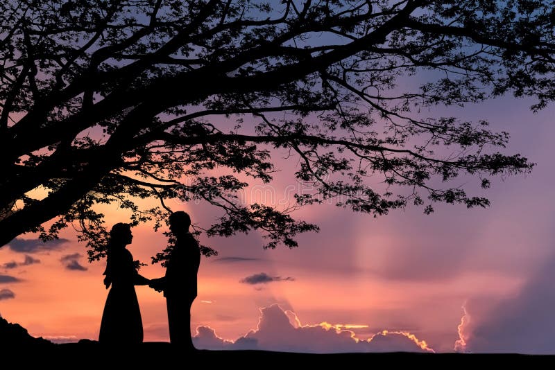 Lover under the tree stock image. Image of love, happiness - 118797769