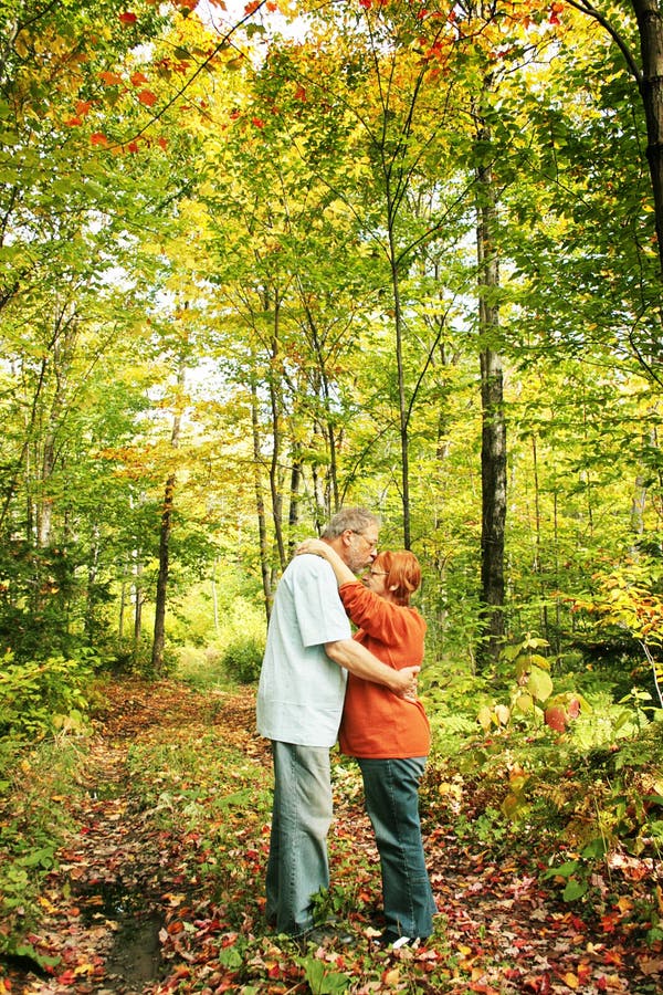 Lovers in autumn stock image. Image of good, autumn, handsome - 3288775
