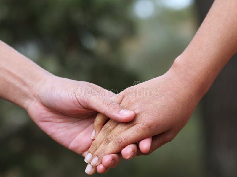 Lovers Couple Holding Hands Stock Image - Image of affectionate, life ...