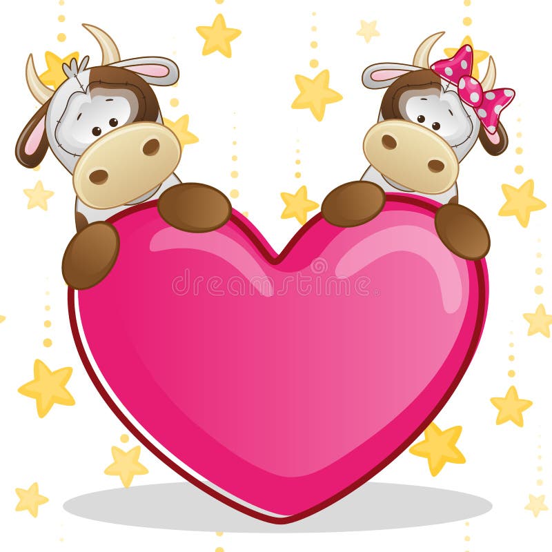 Lovers Cows stock vector. Illustration of drawing, baby - 42812926