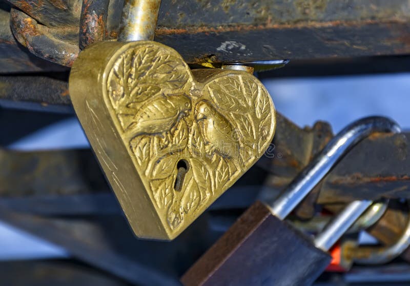 Lovers Locks on the Pole of the Bridge and Key Thrown into the River ...