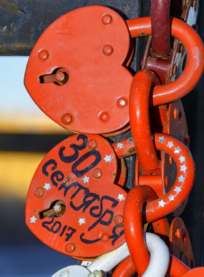 Lovers Locks on the Pole of the Bridge and Key Thrown into the River ...