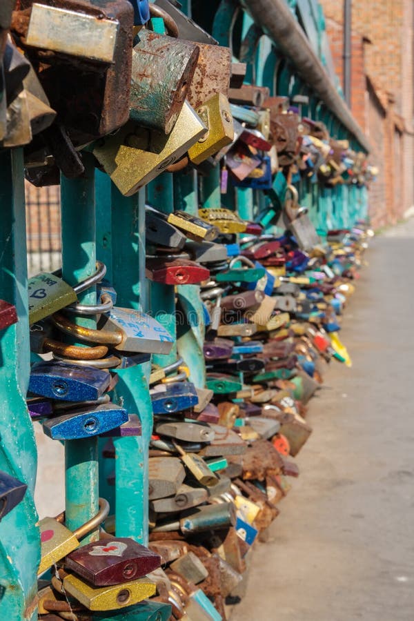 Lovers Padlocks on Tumski Bridge Stock Photo - Image of locks, secure ...