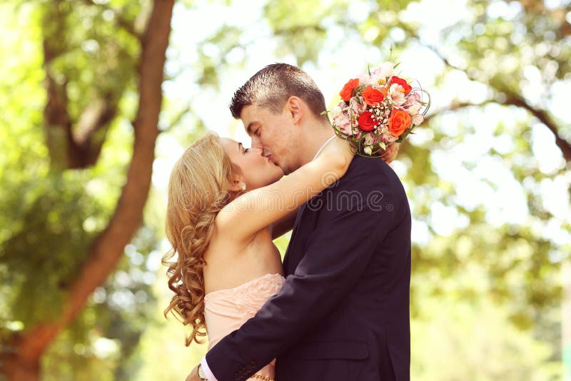 Lovers in park stock photo. Image of park, beautiful - 39834536