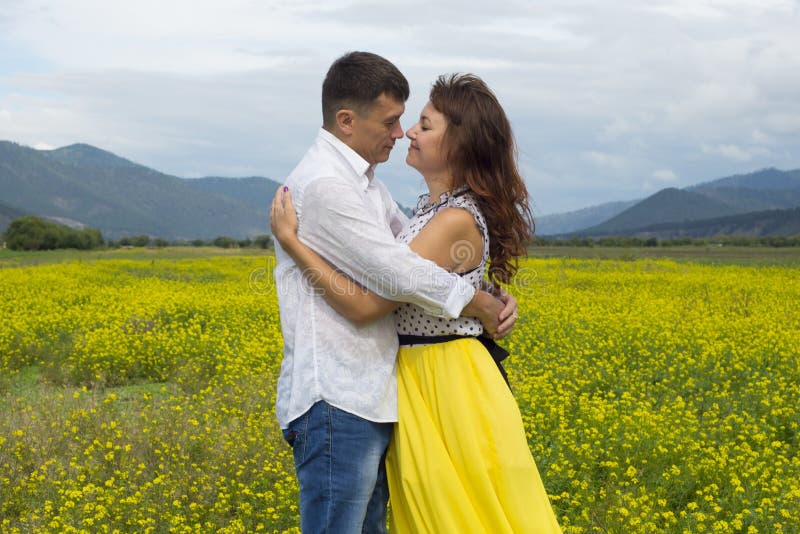 The Lovers Passionately Embrace Each Other. Stock Image - Image of long ...