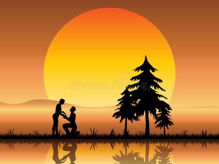 Sunset Proposal Stock Illustrations – 1,371 Sunset Proposal Stock ...