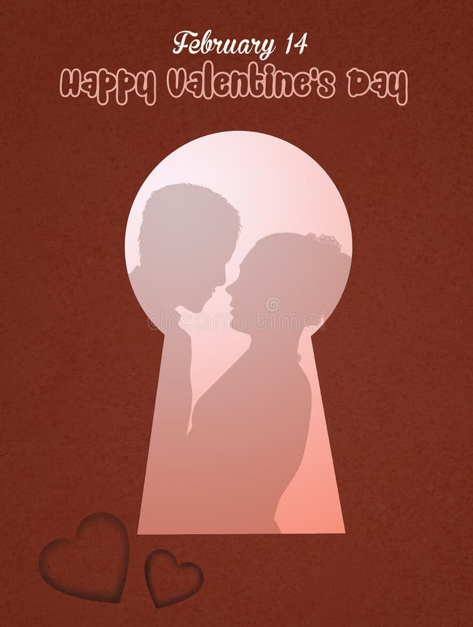 Lovers for Valentine day stock illustration. Illustration of love ...