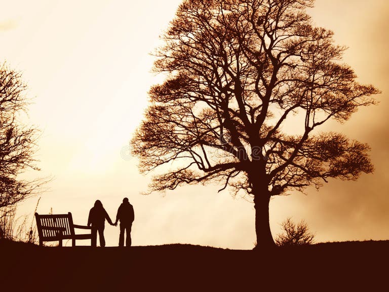 Lovers Walk stock photo. Image of colors, clouds, dusk - 653362