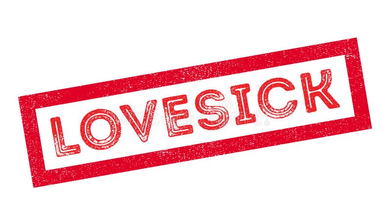 Lovesick rubber stamp stock illustration. Illustration of feeling ...