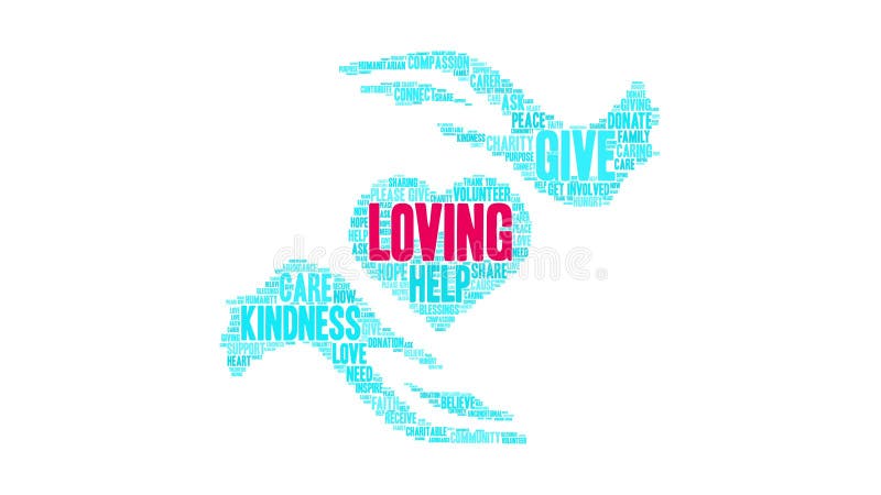 Loving Animated Word Cloud stock video. Video of share - 178961505