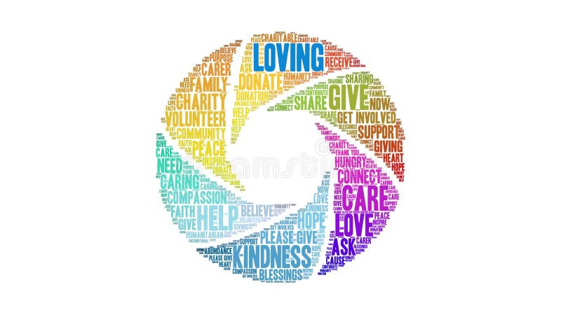 Loving Animated Word Cloud stock video. Video of empathize - 178964049