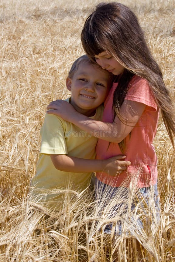 Loving children stock photo. Image of harvest, girl, eyes - 1133736