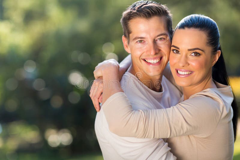Loving couple hugging stock image. Image of looking, modern - 41027963