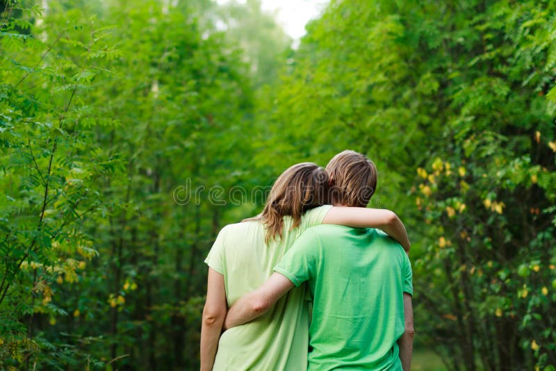 Loving couple in nature stock photo. Image of people - 20544426