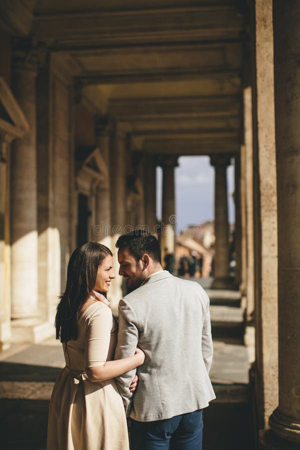 Loving Couple in Rome, Italy Stock Photo - Image of vacation, young ...
