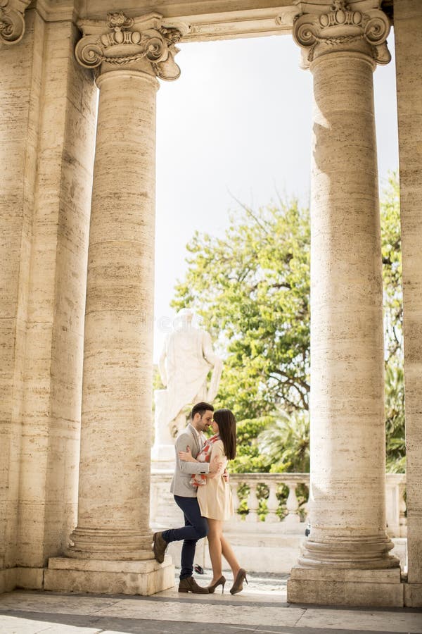 Loving Couple in Rome, Italy Stock Photo - Image of summer, happy: 88585028