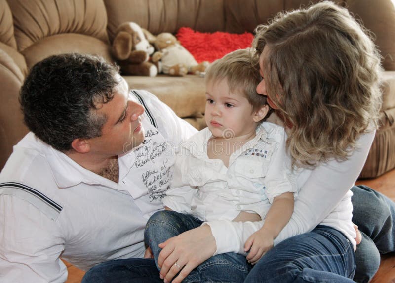 Loving family at home stock image. Image of home, caucasian - 16762423