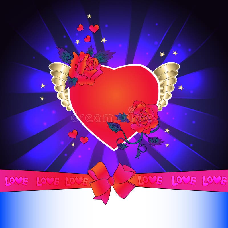 Pink Heart Wings Stock Illustrations – 3,036 Pink Heart Wings Stock ...