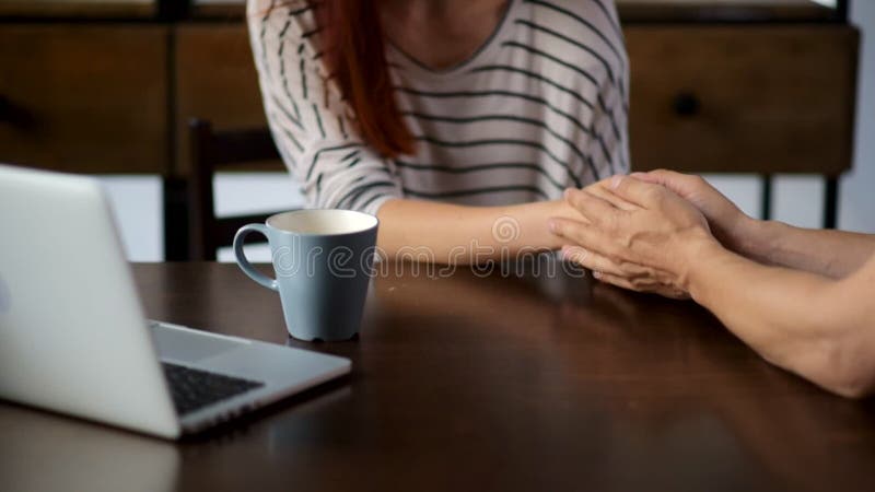 Loving Husband Supporting His Wife Stock Video - Video of room, sitting ...