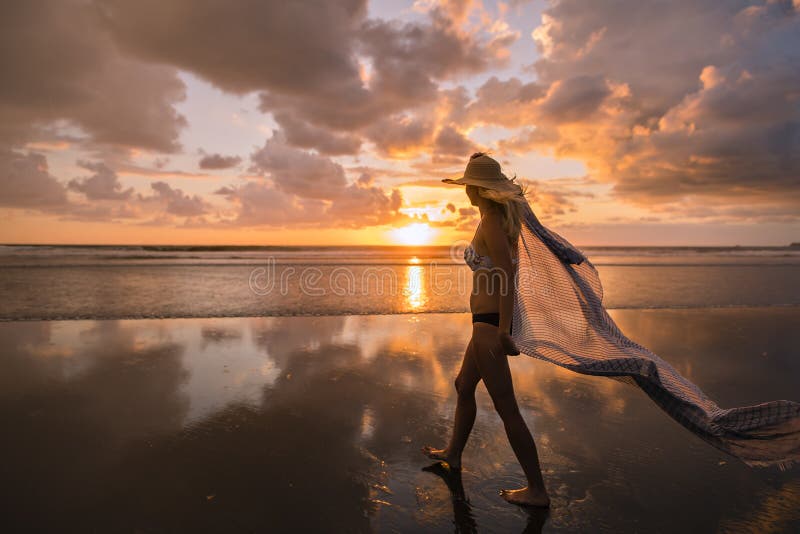 A Loving Life Woman at the Beach Stock Image - Image of blond, beauty ...