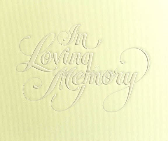 In Loving Memory - Custom Calligraphy Text Stock Illustration ...