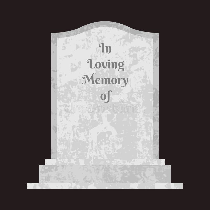 In Loving Memory of Headstone Stock Vector - Illustration of simple ...
