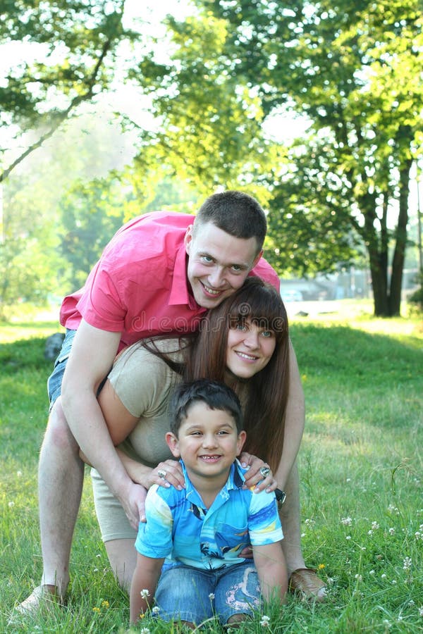 Family stock image. Image of child, laughing, parent, nature - 5355749