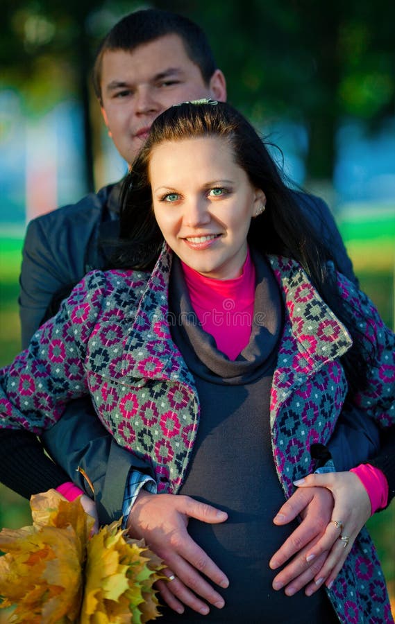 Loving parents in park stock image. Image of autumn, nature - 23846137