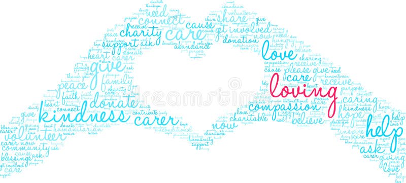 Loving Word Cloud stock illustration. Illustration of giving - 98545679