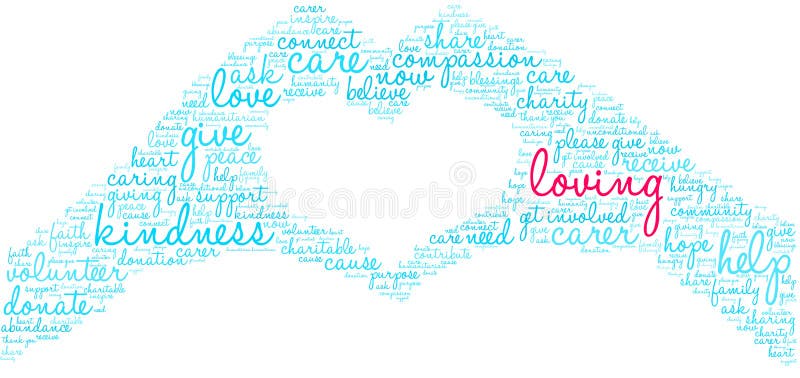 Loving Word Cloud stock illustration. Illustration of carer - 98656865