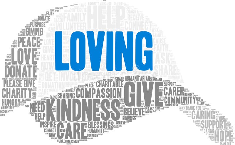 Loving Word Cloud stock illustration. Illustration of giving - 98545679