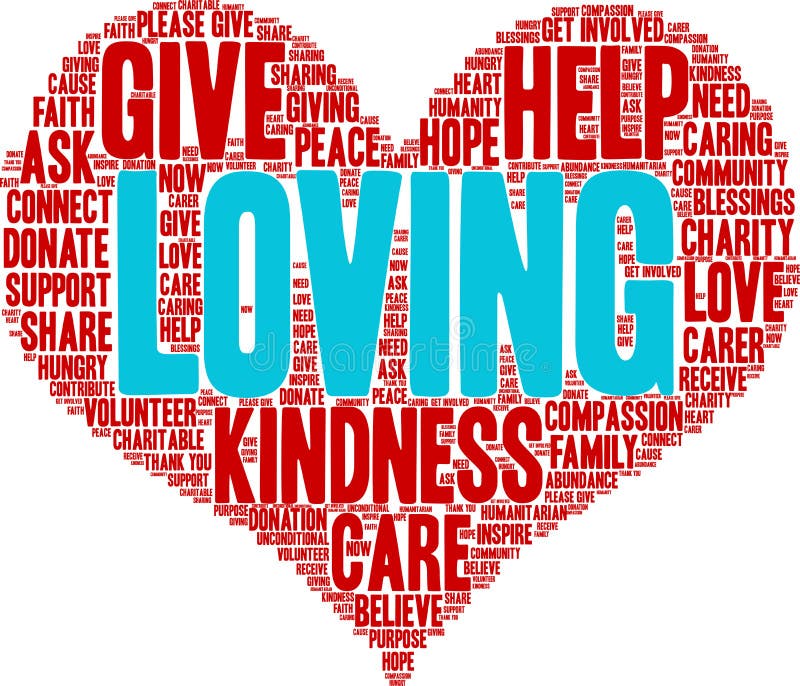 Loving Word Cloud stock illustration. Illustration of giving - 98545679