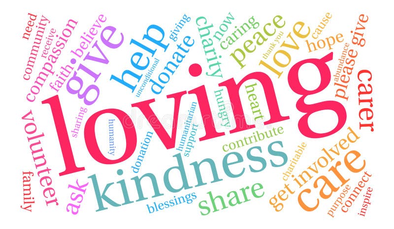 Loving Word Cloud stock illustration. Illustration of abundance - 98194376