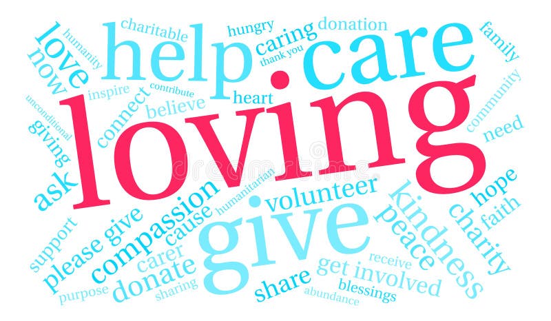 Loving Word Cloud stock illustration. Illustration of family - 98305577