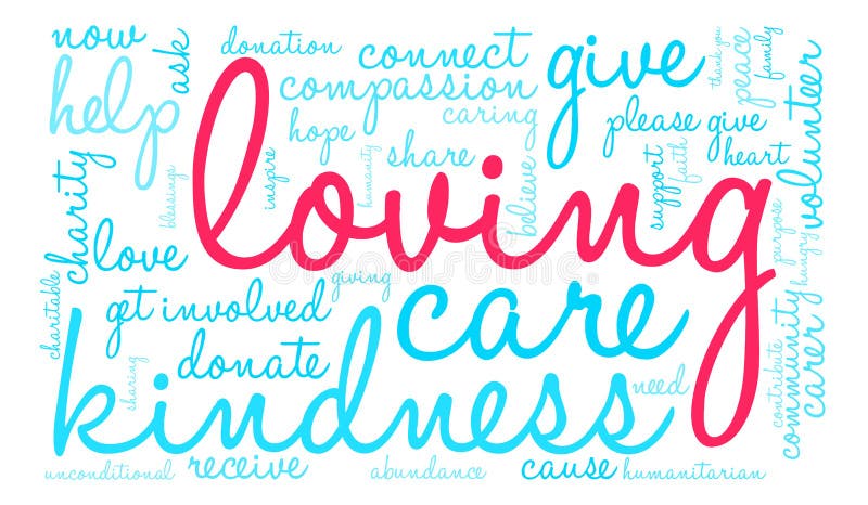 Loving Word Cloud stock illustration. Illustration of giving - 98387784