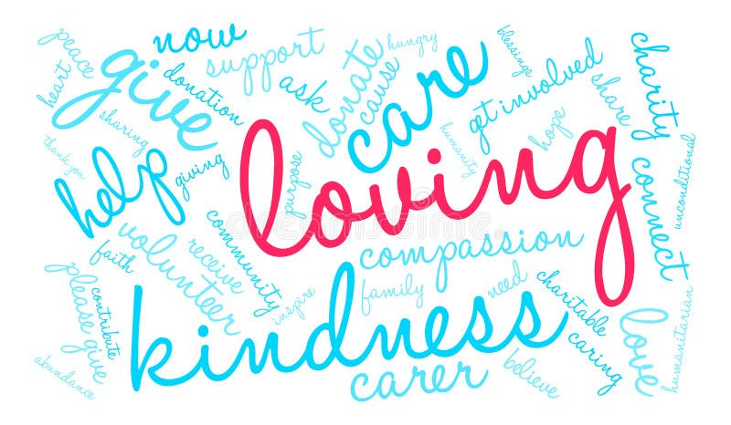Loving Word Cloud stock illustration. Illustration of giving - 98545679