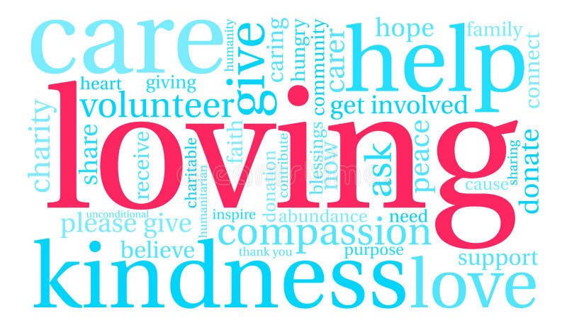 Loving Word Cloud stock illustration. Illustration of giving - 98545679