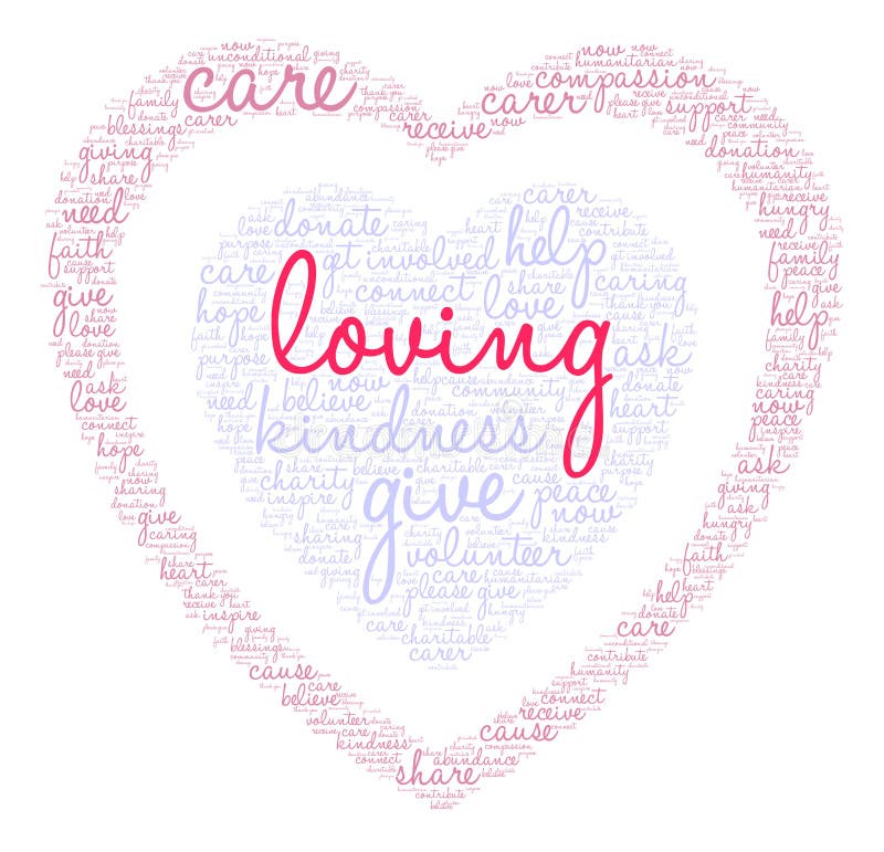 Loving Word Cloud stock illustration. Illustration of humanitarian ...