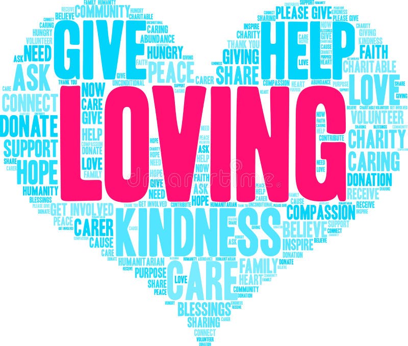 Loving Word Cloud stock illustration. Illustration of giving - 98545679