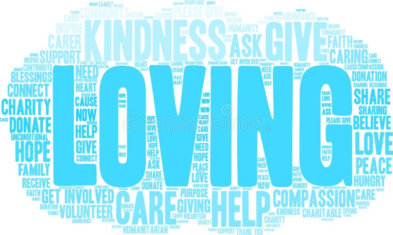 Loving Word Cloud stock vector. Illustration of heart - 102180592