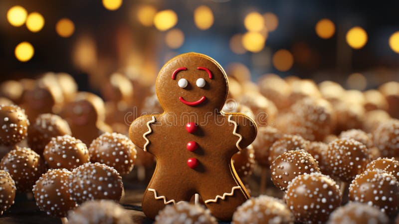 Lovingly Made Christmas Cookies in the Shape of a Man in a Christmas ...