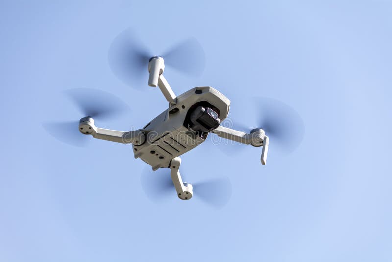 A Drone Weighing 249 Grams in Flight. Stock Image - Image of mavic ...