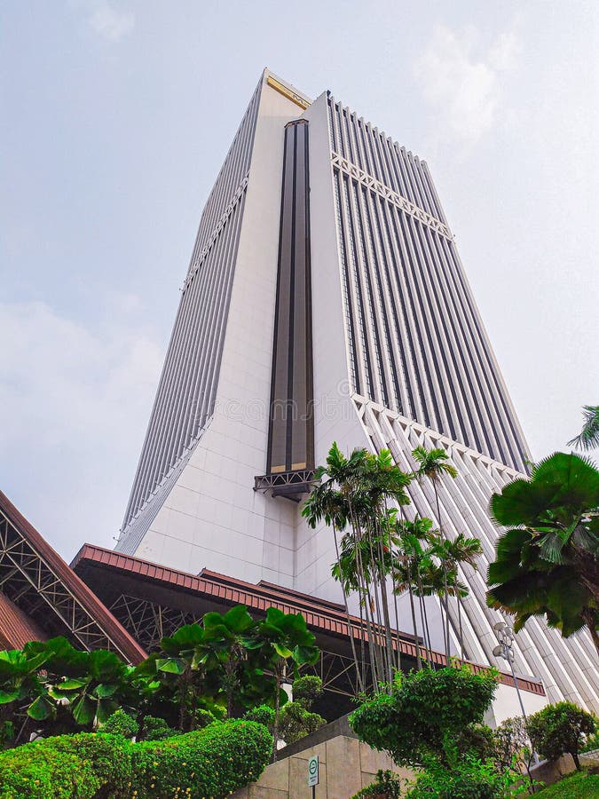 Low angel view of building stock image. Image of roof - 206891829