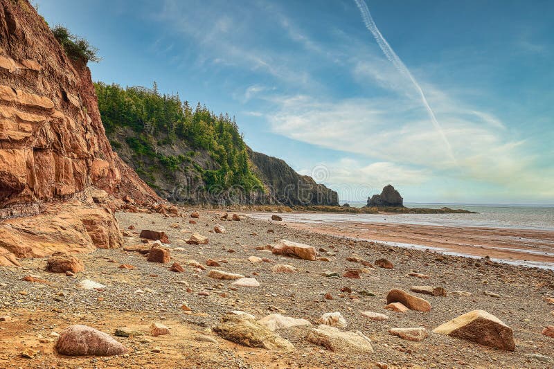 Low-angle of Beach and Seamount at Five Islands Stock Image - Image of ...