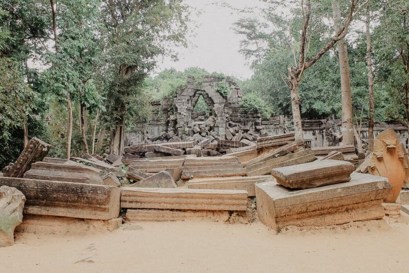 Beng Mealea Temple stock photo. Image of traditional - 250042576