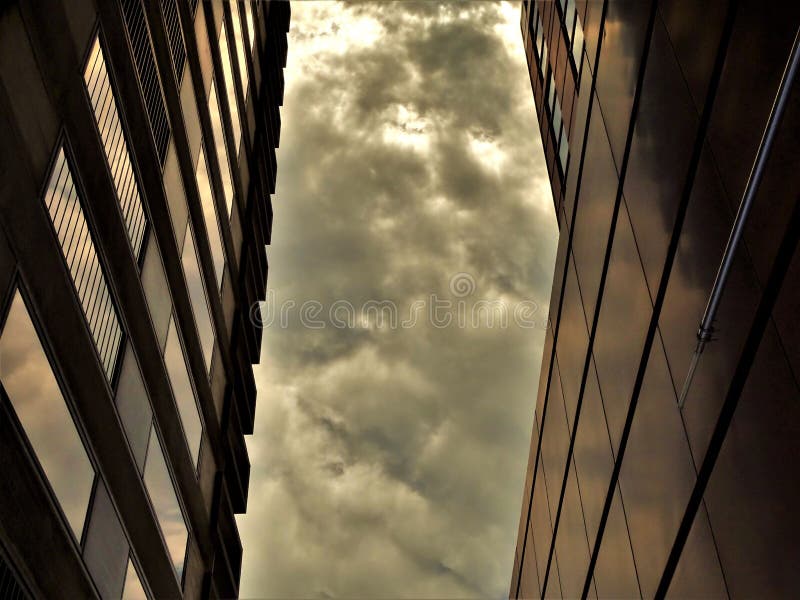 Low Angle of Brown High-rise Building Stock Image - Image of building ...