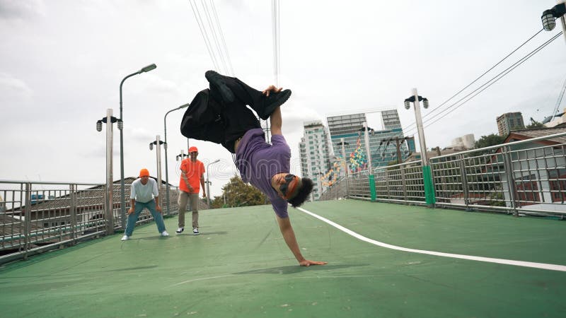 Low Angle Camera of Dancer Doing Freeze Pose while Looking at Camera ...