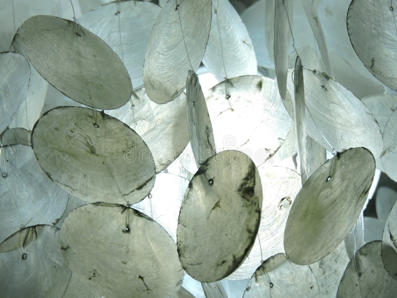 Low Angle Closeup Shot of White Translucent Circular Hanging ...